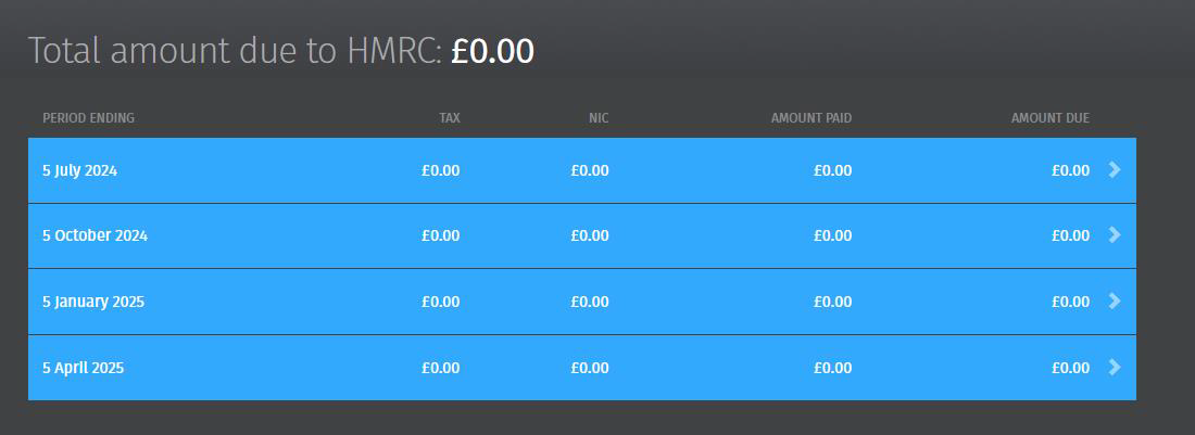 Paying HMRC via Brightpay Connect